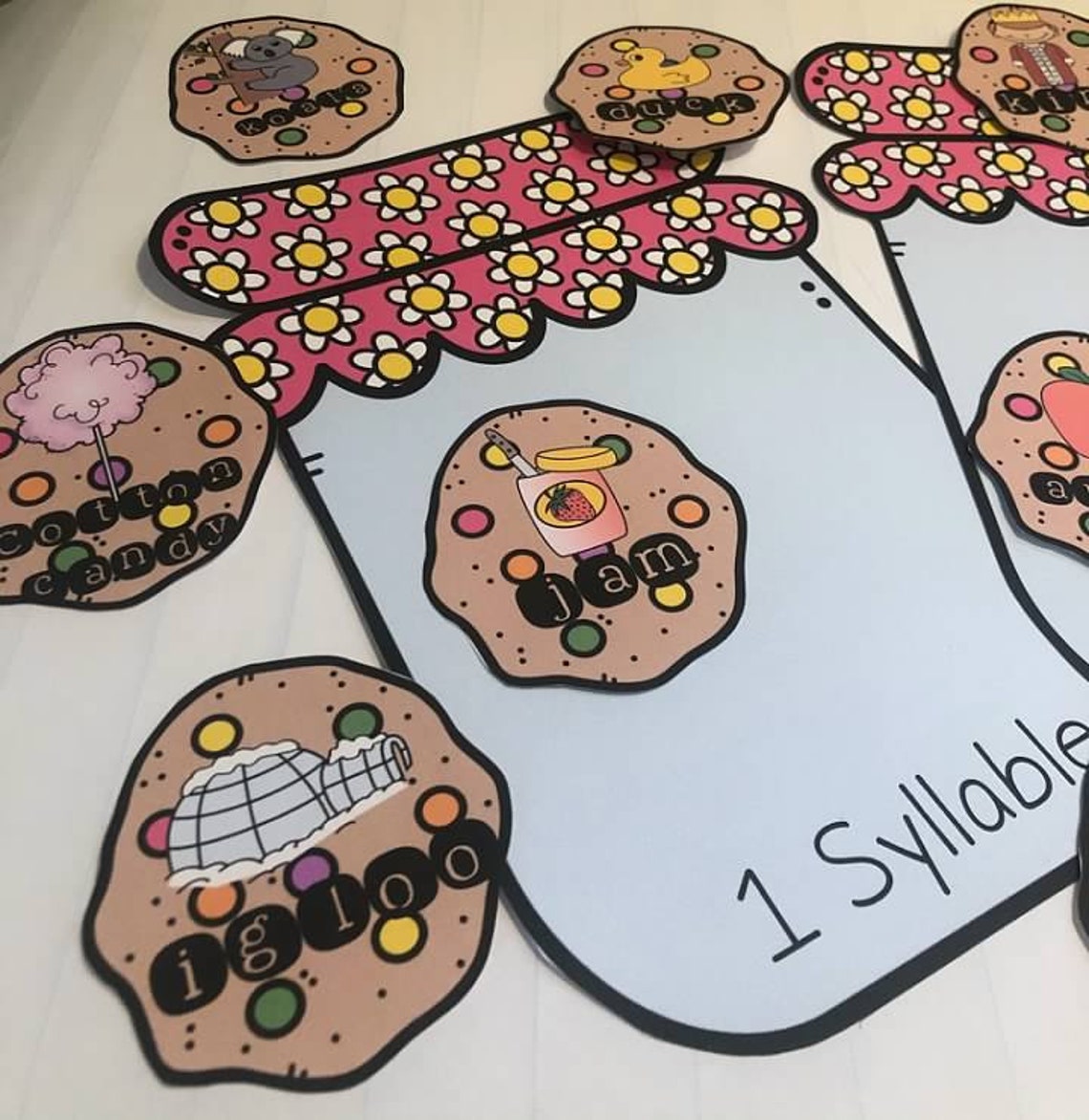 NO PREP Cookie Counting Syllables Activity for Kids, Educational ...