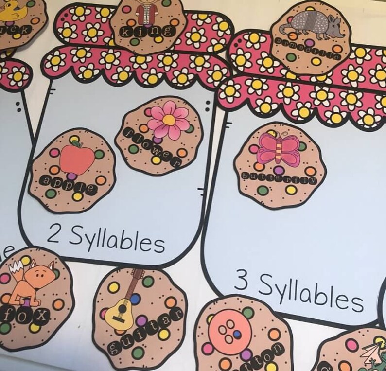 NO PREP Cookie Counting Syllables Activity for Kids, Educational ...