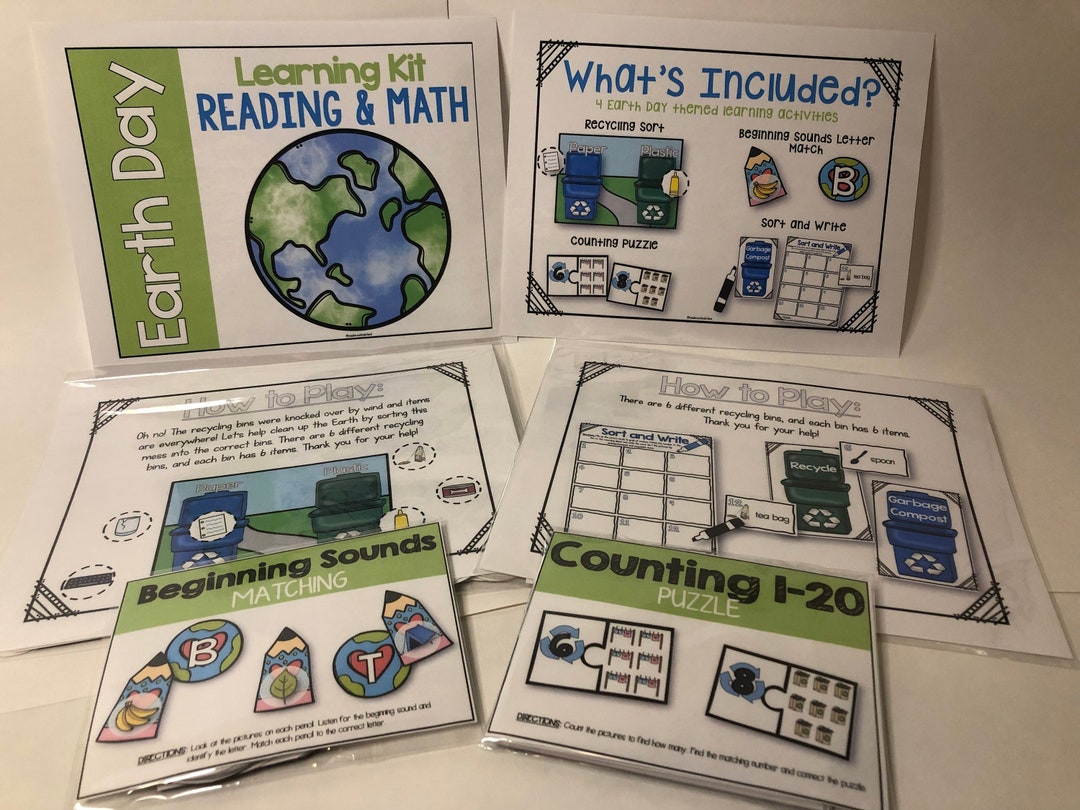 NO PREP Earth Day Hands on Learning Games, Educational Activities for ...