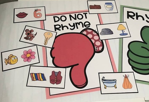 NO PREP Educational Rhyming Sorting Mats Practice School | Etsy