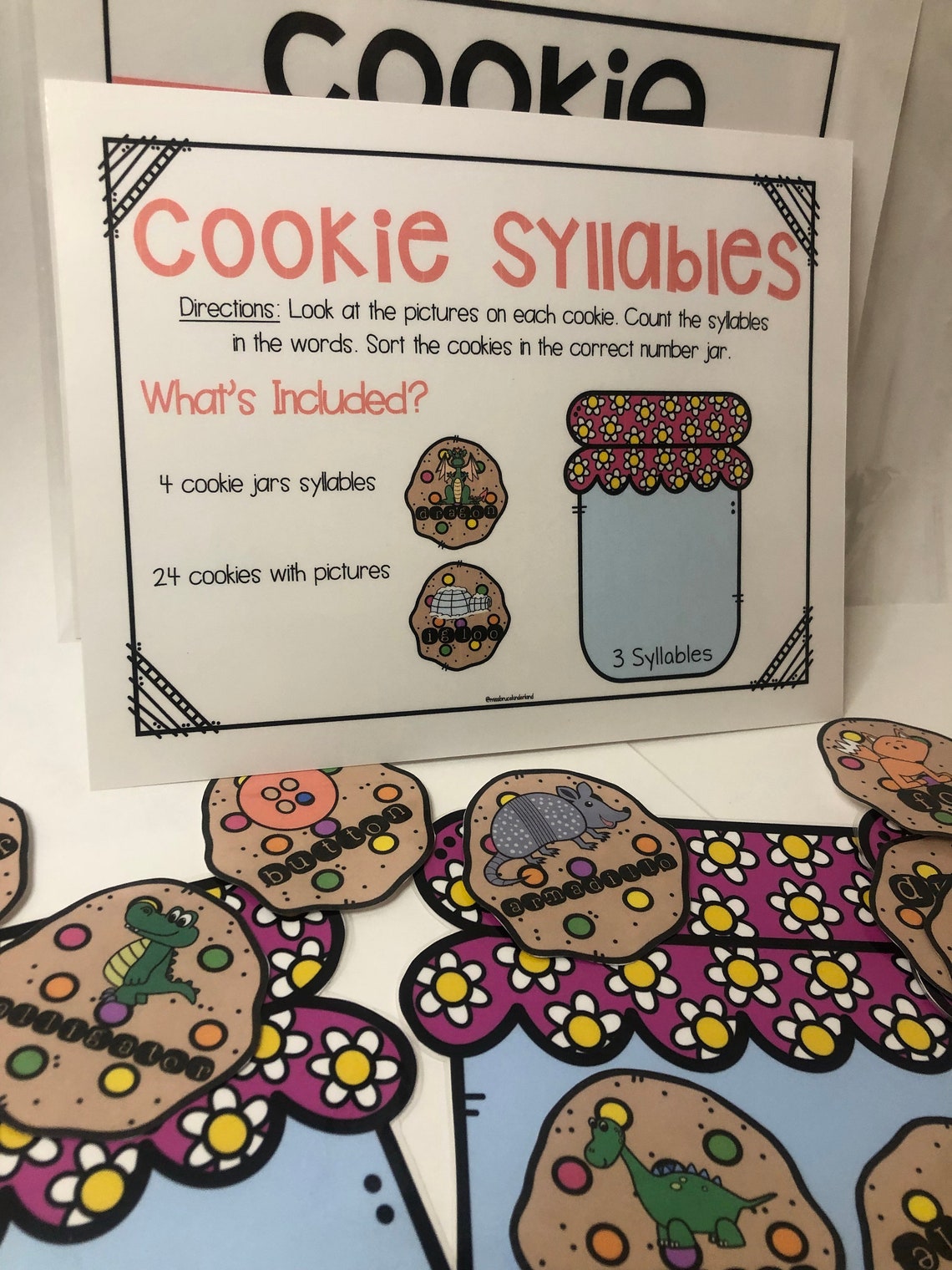 NO PREP Cookie Counting Syllables Activity for Kids, Educational ...