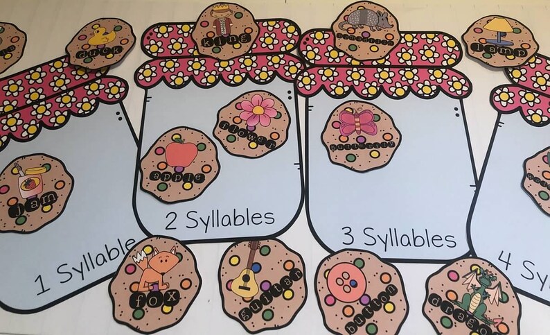 NO PREP Cookie Counting Syllables Activity for Kids, Educational ...