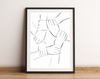 Family Hands Line Art - Etsy