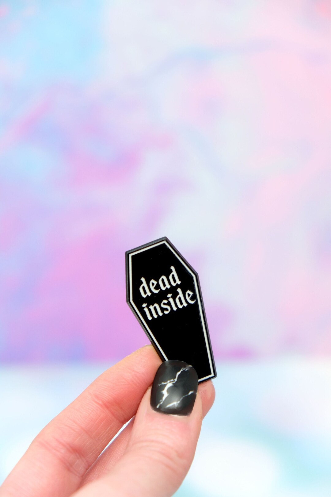 Glow in the Dark Dead Inside Pin Dead Inside Gothic Pin - Etsy