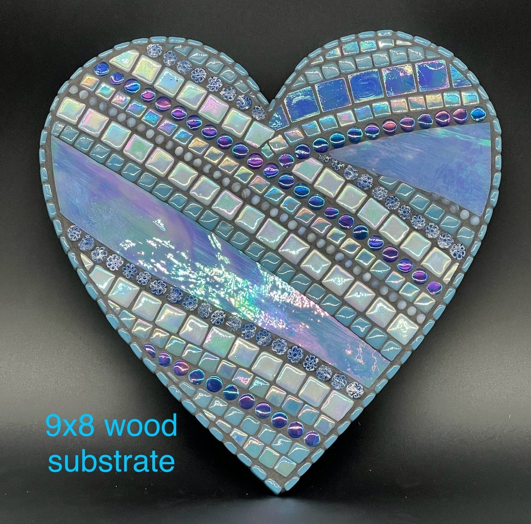 Mosaic Heart Light Blue - Etsy