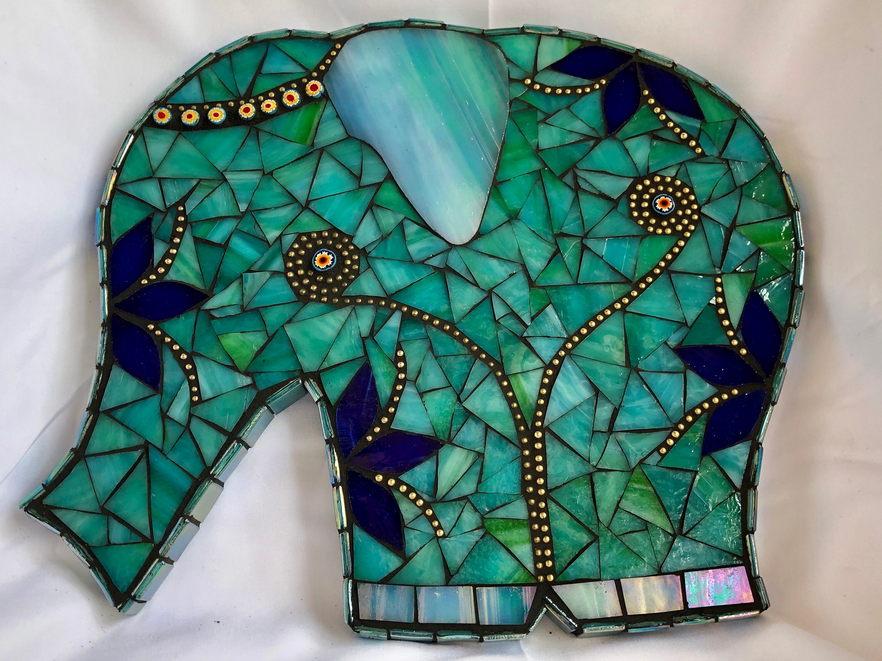 Custom Made to Order - Mosaic Elephants - Etsy