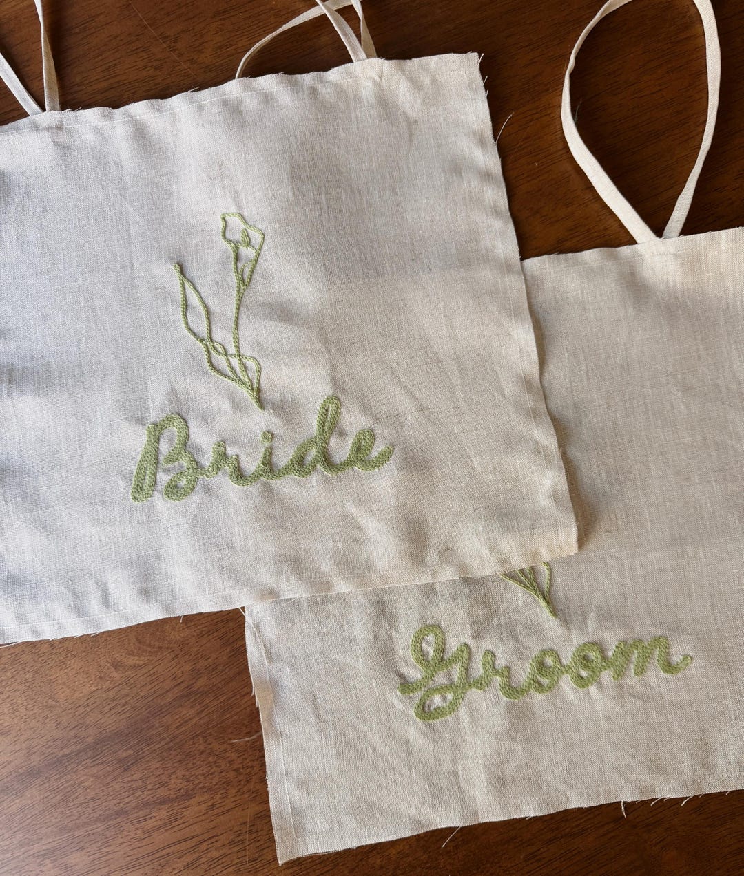 Custom Embroidered Tie Sign | Chainstitch Embroidery Seat Sign | Menu ...