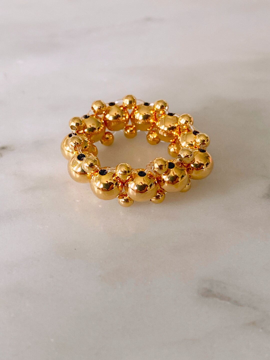 Beaded Gold Ring | Good Bead Ring | 14k Gold Filled Beads - Etsy
