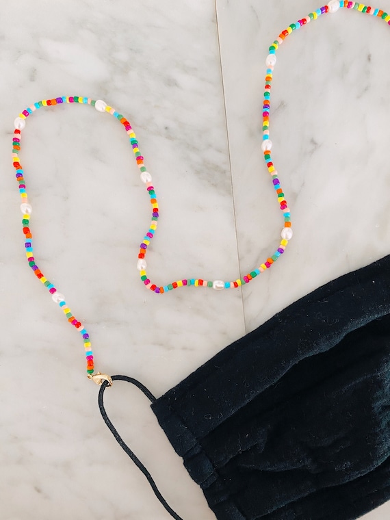 Face Mask Chain Beaded Mask Chain Sunglasses Chain - Etsy