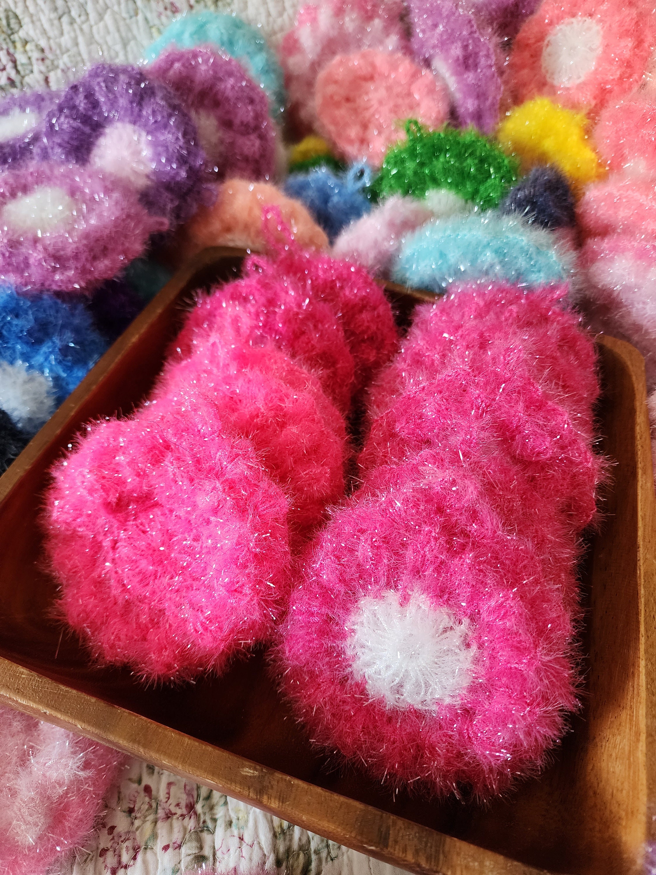 Homemade Reusable Dish Scrubbies pack of 3 - Etsy