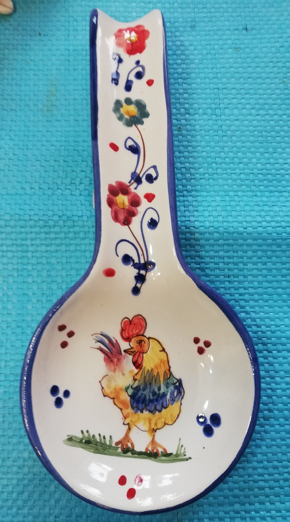 Spoon hand made in Italy plate spoon rest ladle holder kitchen | Etsy