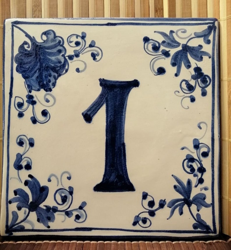 House Numbers Tile Pottery Hand Made in Italy Artisanal Home Garden ...