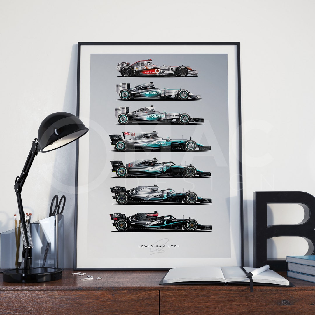 Lewis Hamilton World Championship F1 Poster Mclaren Mercedes F1 Poster ...