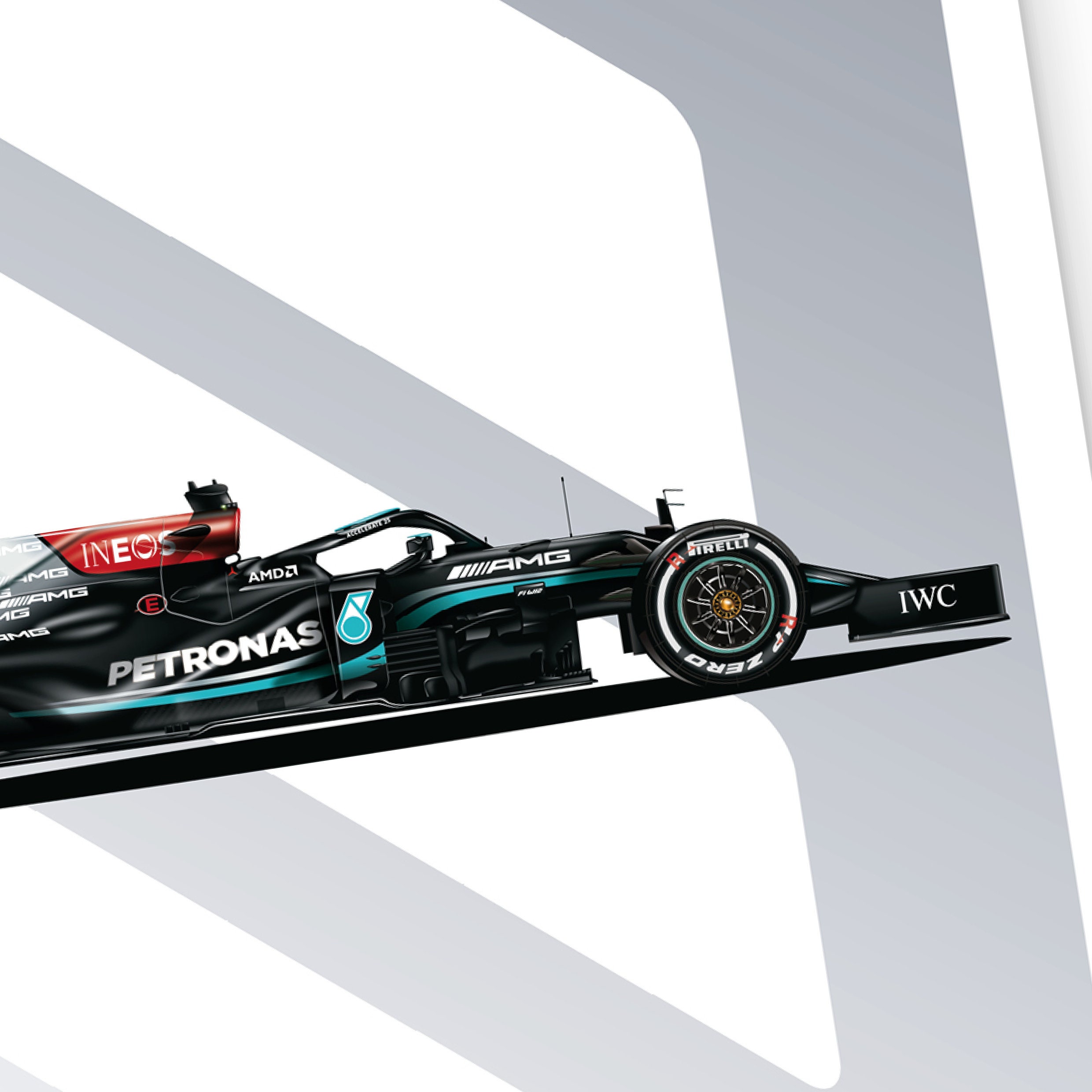 Mercedes-AMG F1 2021 W12 F1 Poster Lewis Hamilton Valtteri | Etsy