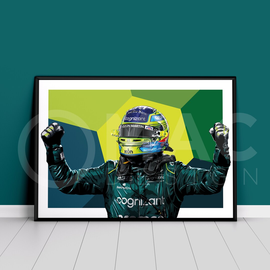 Fernando Alonso 2023 F1 Poster Fernando Alonso Formula 1 Poster Aston ...