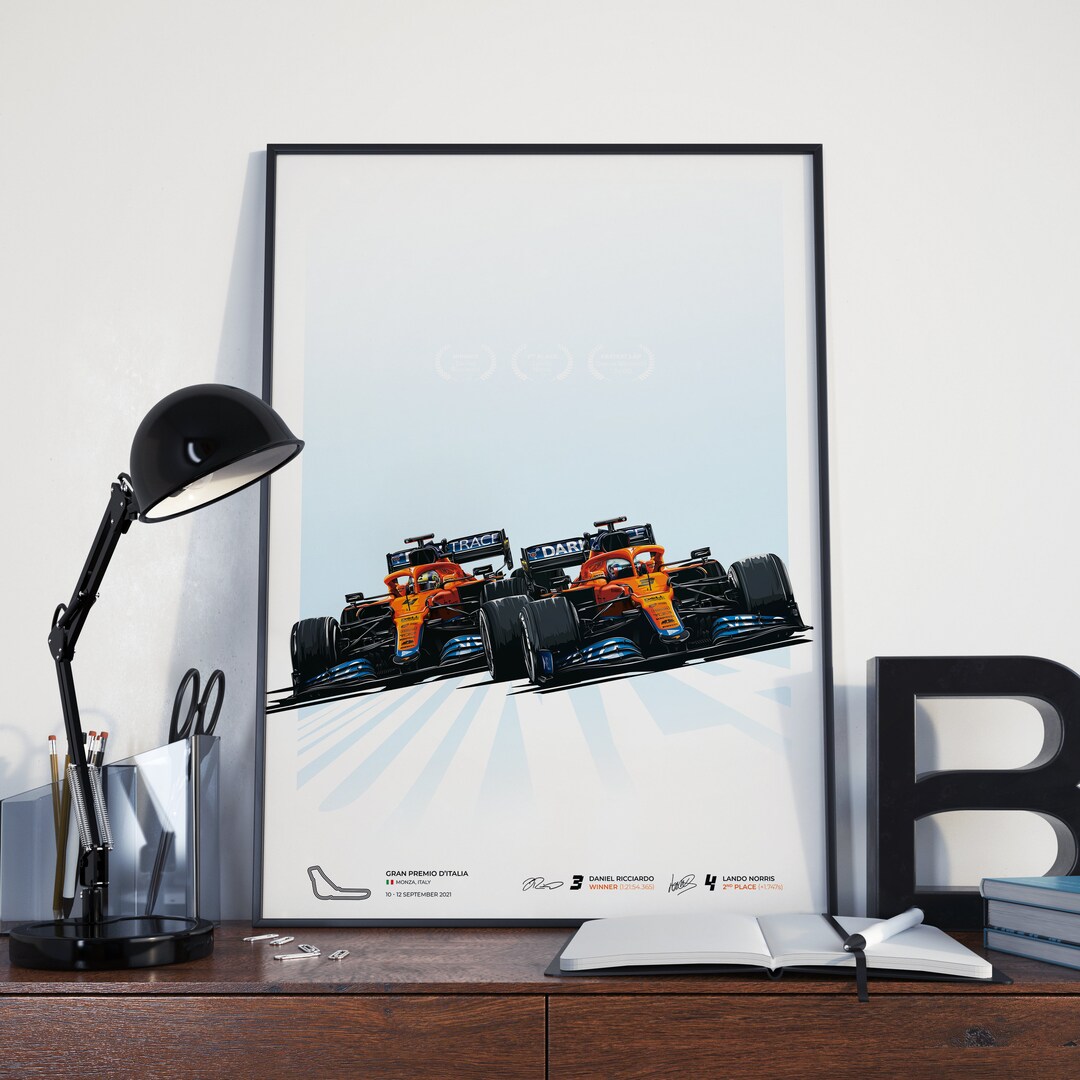 Mclaren F1 Racing MCL35M Formula 1 Poster Grand Prix Poster Daniel ...