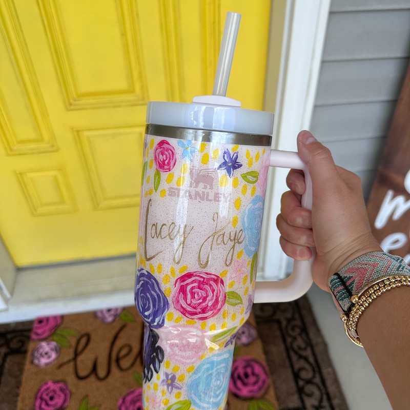 Floral Stanley Cup - Etsy