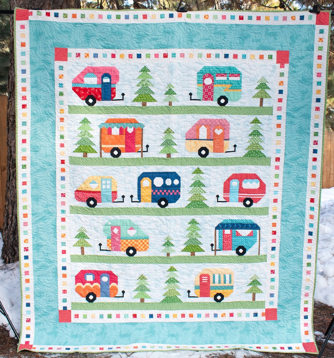 The Happy Glamper Quilt Pattern PDF Download - Etsy