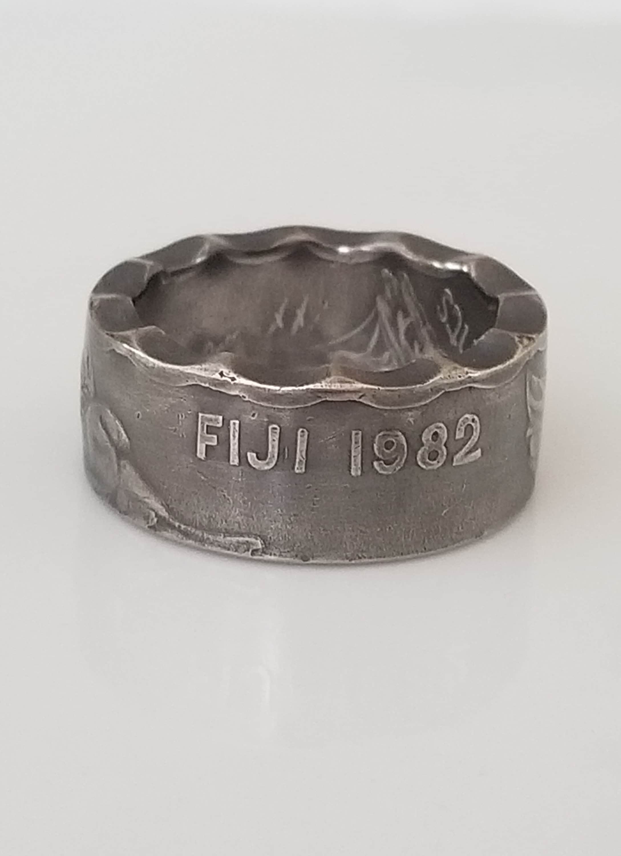 FIJI Coin Ring FIJI Island Fifty Cent Ring Handmade Ring - Etsy