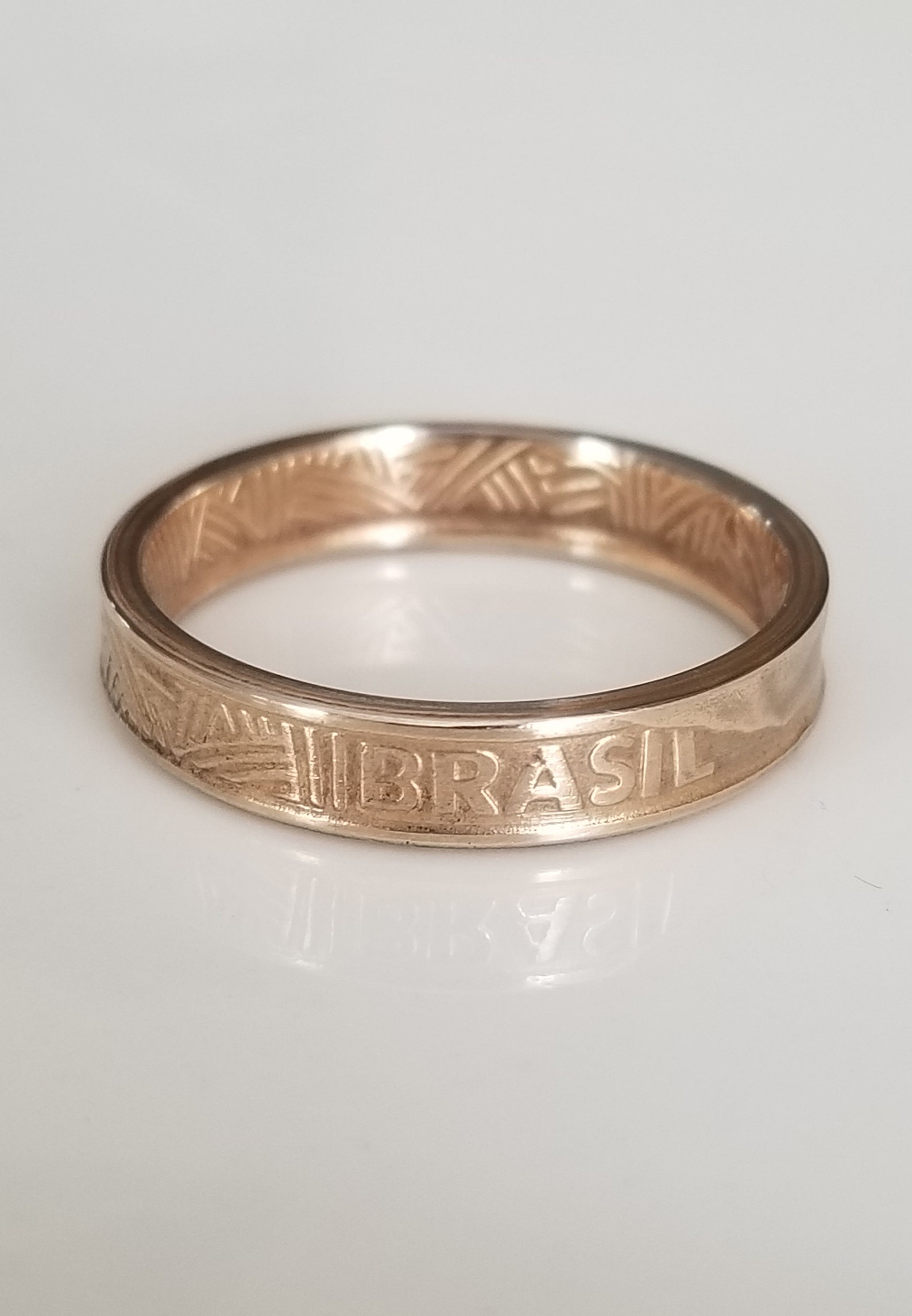 Brazil Coin Ring Handmade Coin Ring Brazil Jewelry - Etsy
