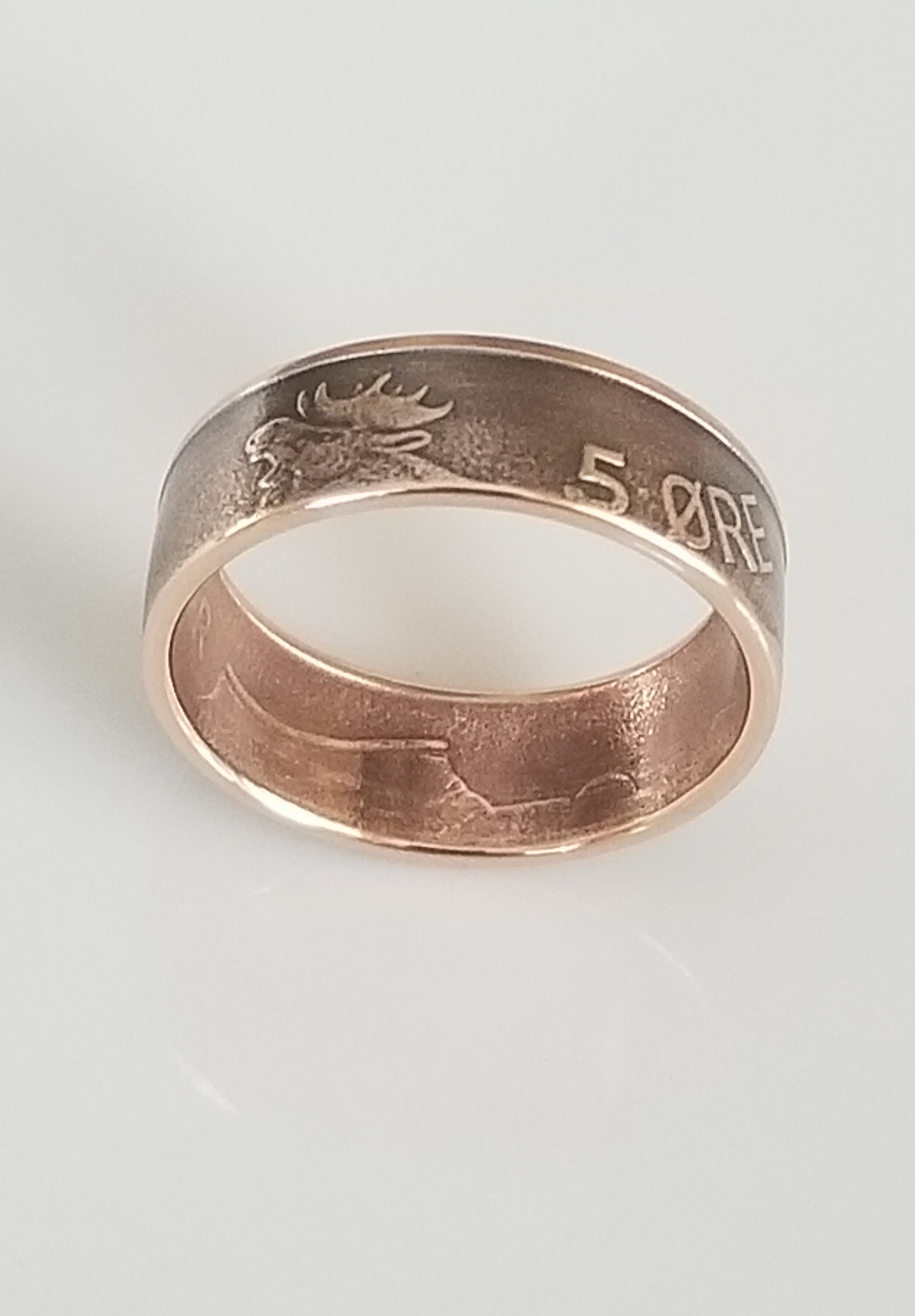 Norway Coin Ring Moose Norway 5 Ore Ring Handmade Ring - Etsy