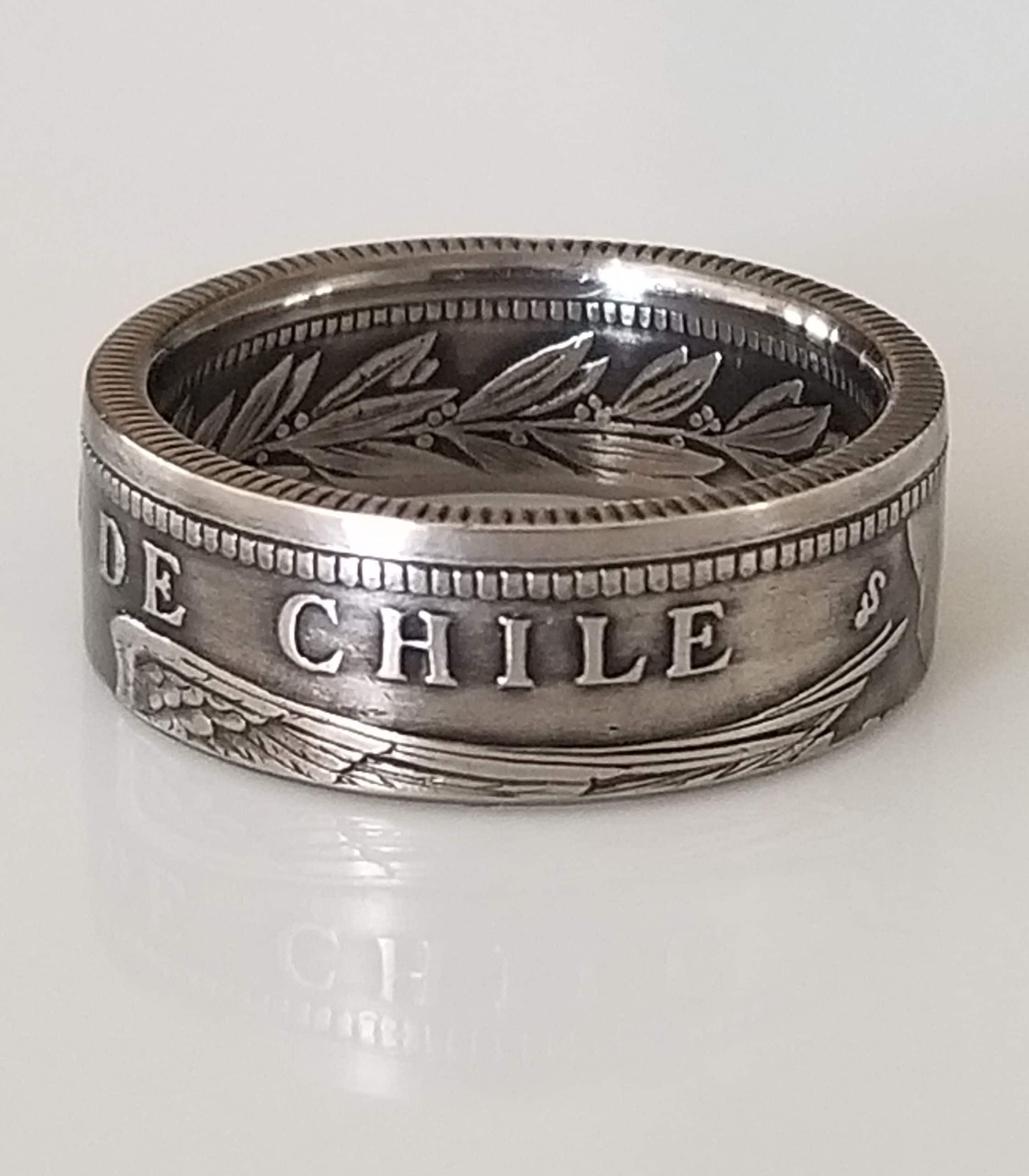 Chile Coin Ring | Handmade Coin Ring | Chile Jewelry - Etsy