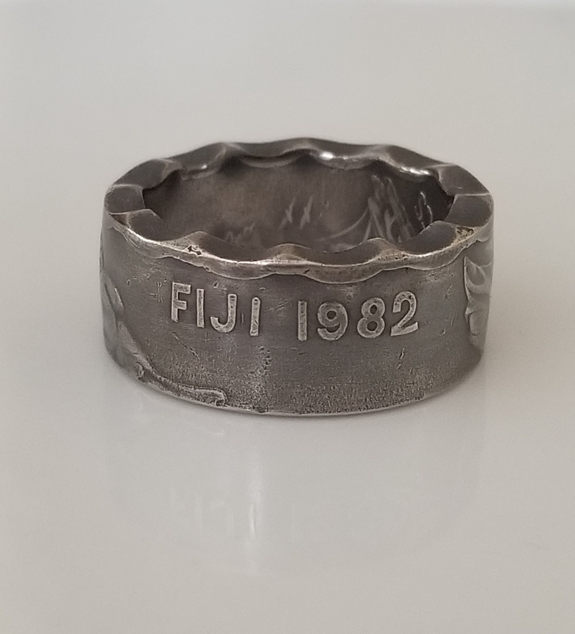 FIJI Coin Ring FIJI Island Fifty Cent Ring Handmade Ring - Etsy