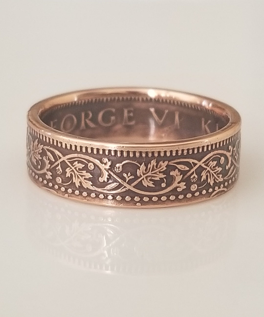 Coin Ring (british India) Cooper Quarter | Handmade Ring | Travel Gift ...