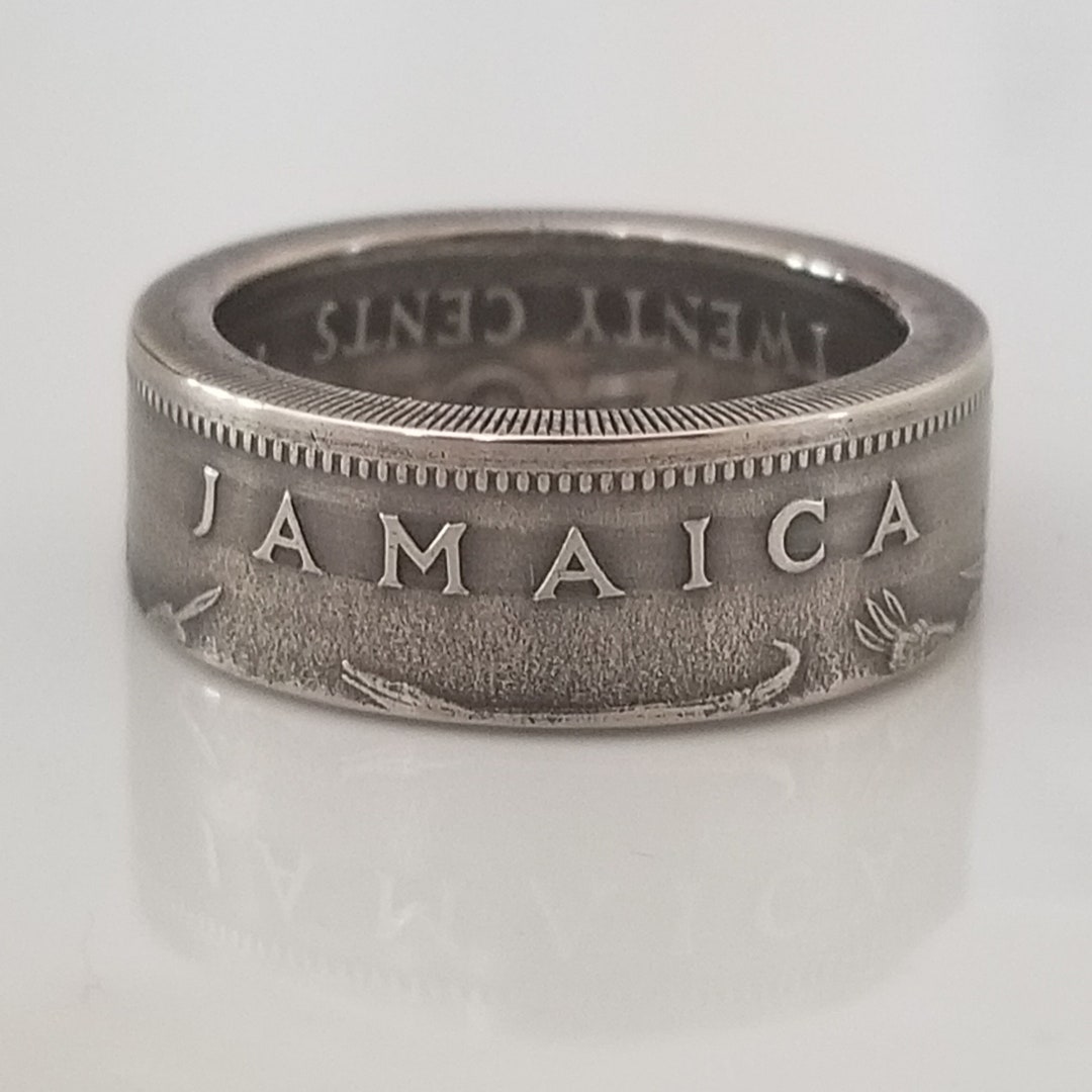 Jamaican Coin Ring Jamaica 25 Cent Coin Ring Handmade Ring - Etsy