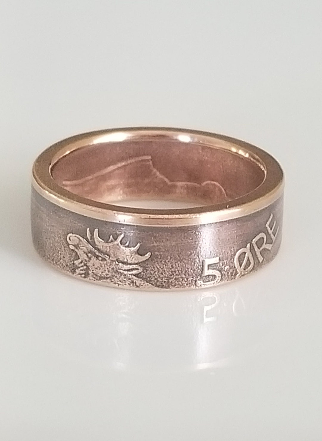 Norway Coin Ring ( Moose ) Norway 5 Ore Ring | Handmade Ring | Travel ...