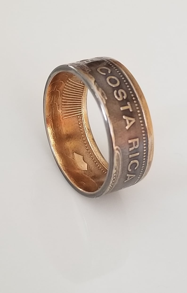 Costa Rica Coin Ring Costa Rican Ring Costa Rica Jewelry Pura Vida - Etsy