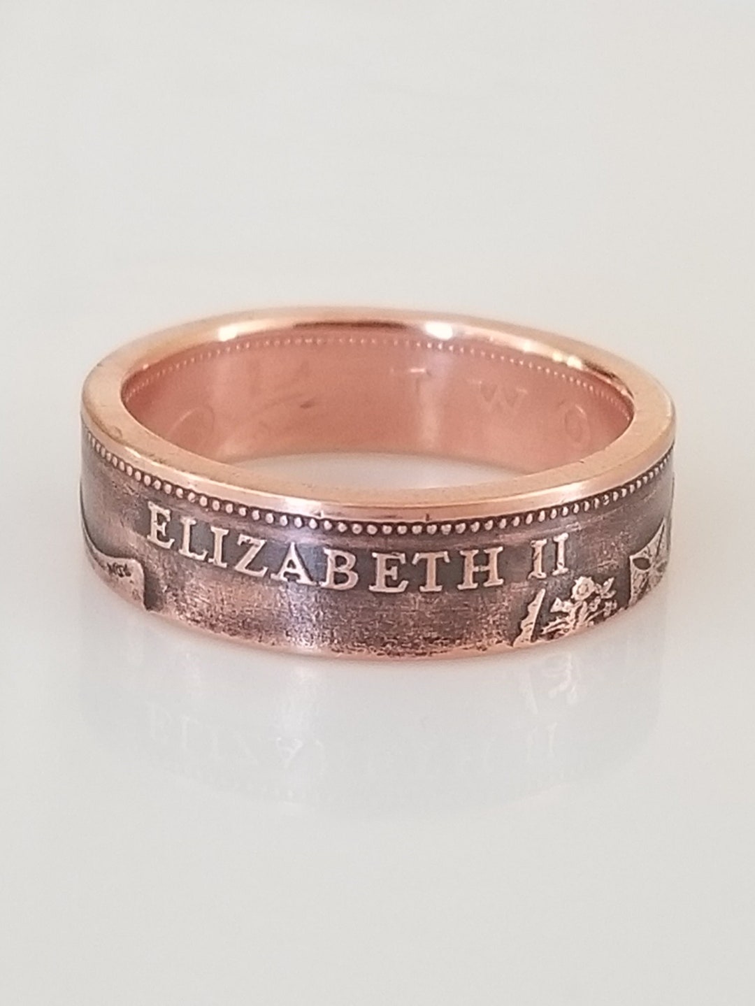 UK Great Britain Coin Ring | Queen Elizabeth the 2nd Ring | Hand-made ...