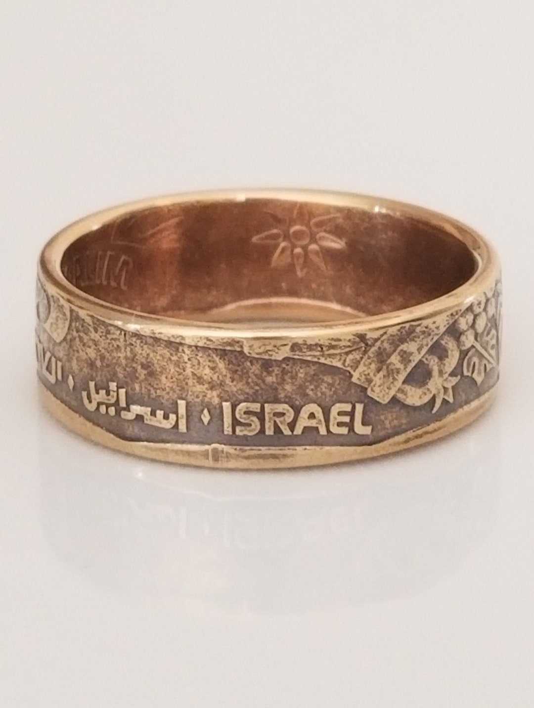 Israel Coin Ring | Israel Ring | Handmade Ring | Unique Gift | Travel ...