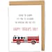Firetruck Father's Day Card, Fireman Father's Day Card, Father's Day ...