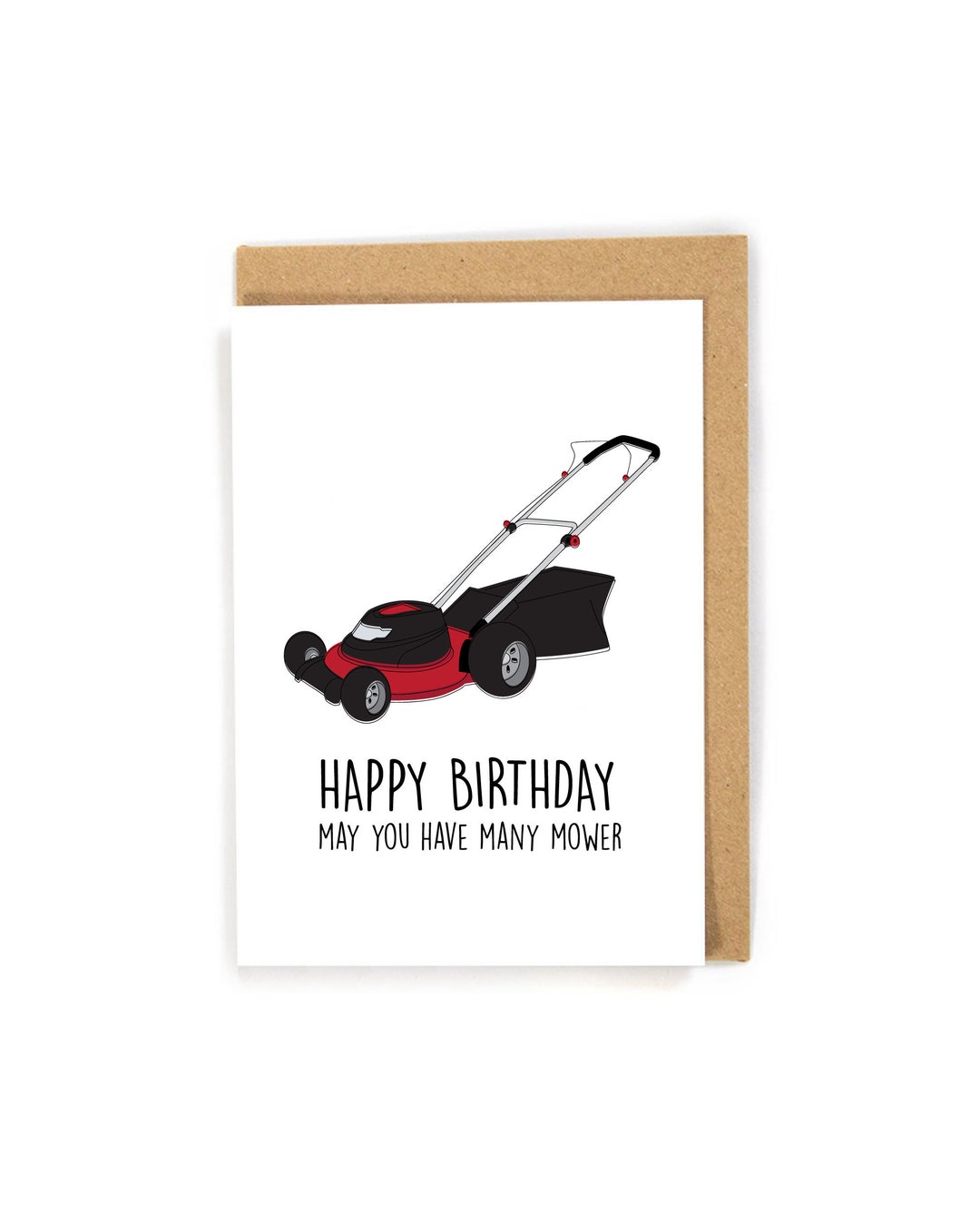 Funny Lawn Mower Birthday Card, Gardening Birthday Card for Him ...