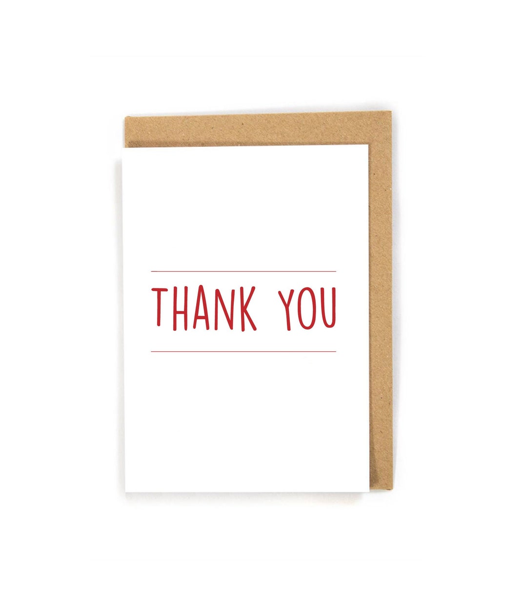 Simple Thank You Card - Last Name - Etsy