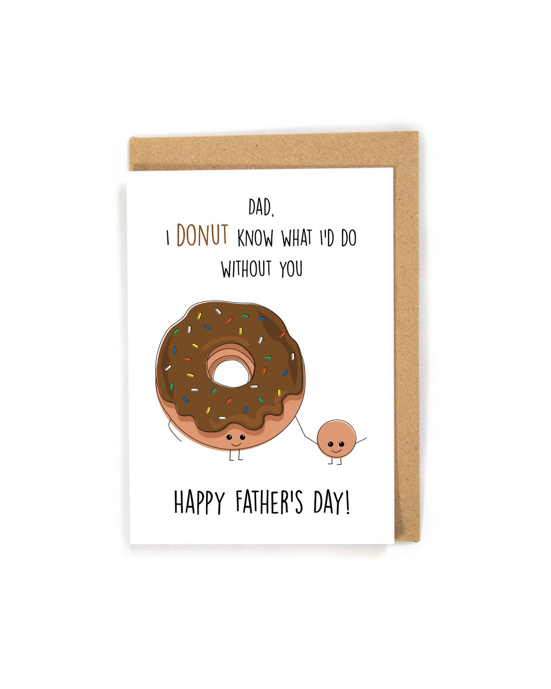 Father's Day Card Donut Father's Day Card Cute - Etsy