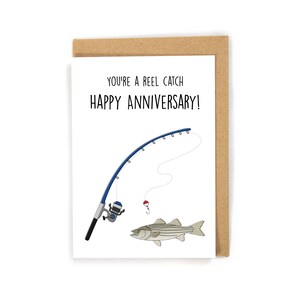 Fishing Anniversary Card, Anniversary Card for Him, Anniversary Card ...