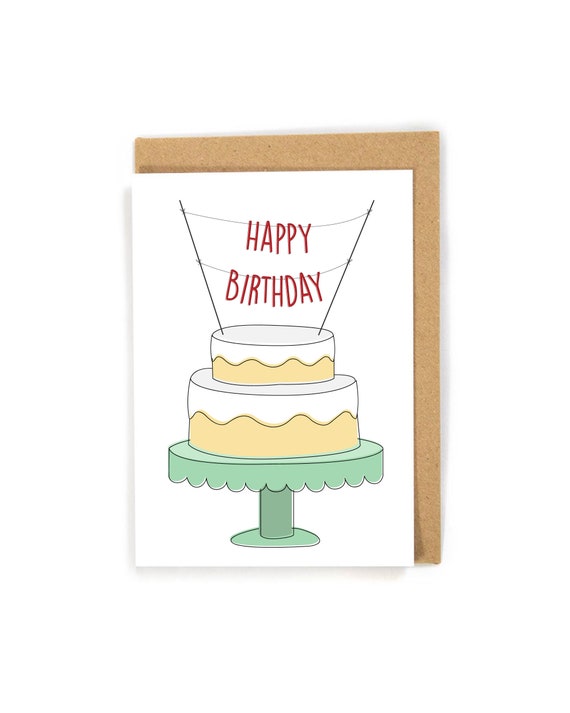 Generic Birthday Card Cute Birthday Card Simple Birthday | Etsy