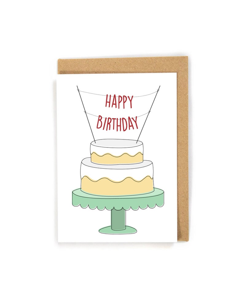 Generic Birthday Card, Cute Birthday Card, Simple Birthday Card, Cake ...