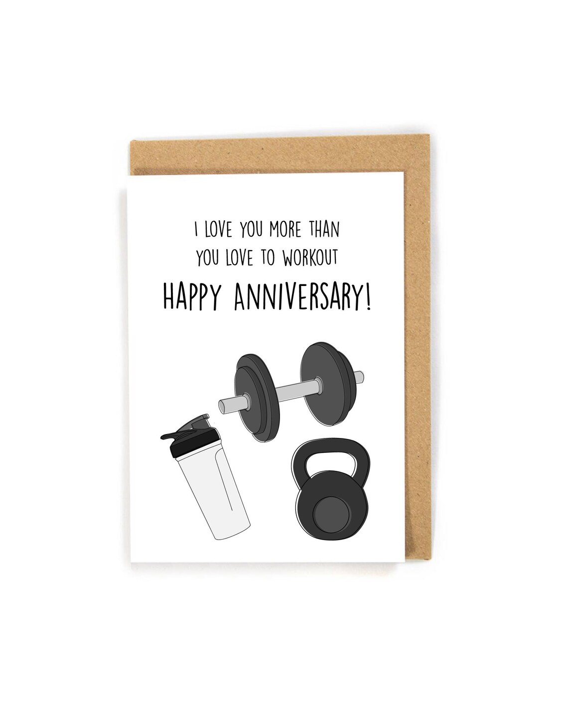 Workout Anniversary Card Anniversary Card for | Etsy