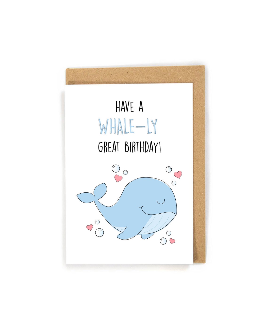 Whale Birthday Card Cute Birthday Card Funny Birthday Card | Etsy