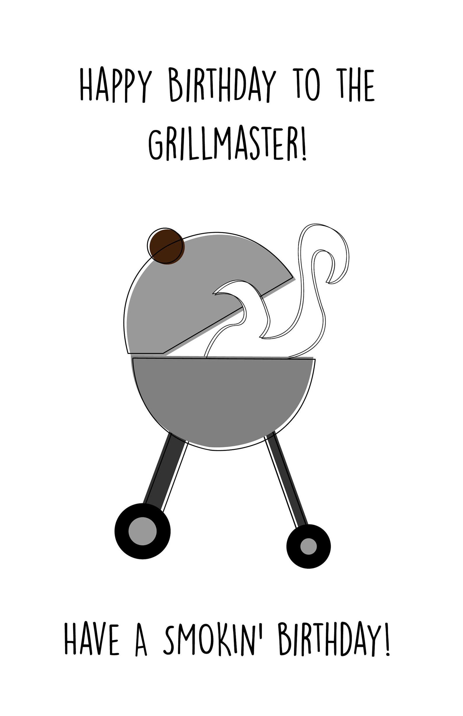 Grill Birthday Card Funny Birthday Card Happy Birthday Card | Etsy