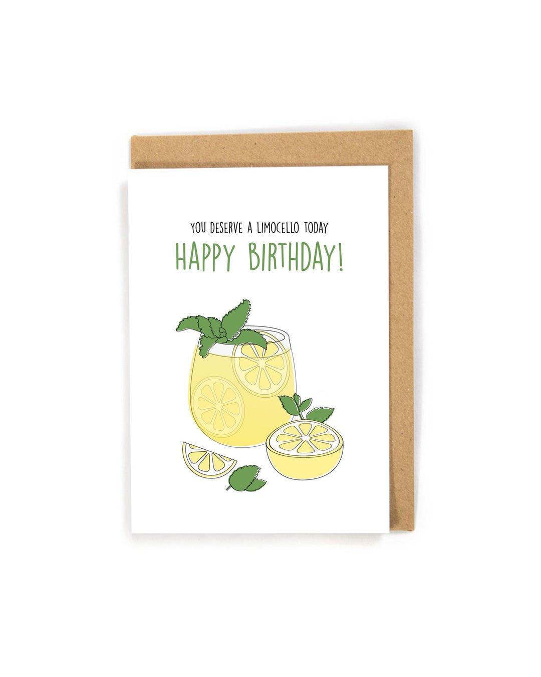 Limoncello Birthday Card, Alcohol Birthday Card, Lemon Birthday Card ...