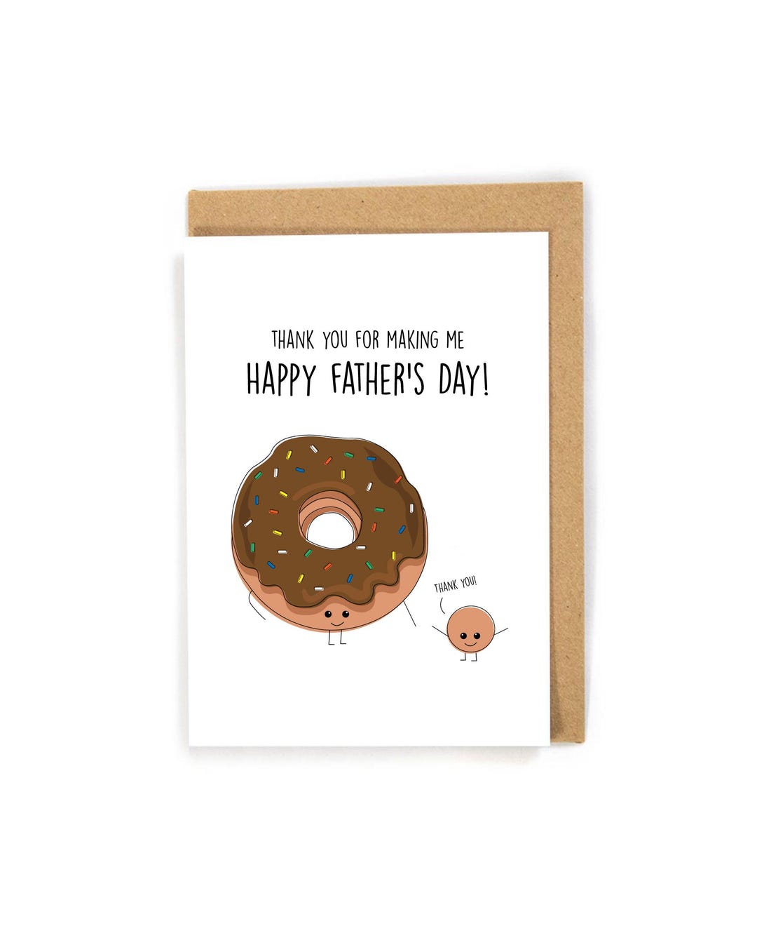 Father's Day Card, Donut Father's Day Card, Cute Father's Day Card, Pun ...