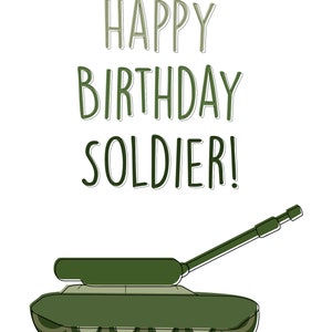 Army Birthday Card Soldier Birthday Card Military Birthday | Etsy