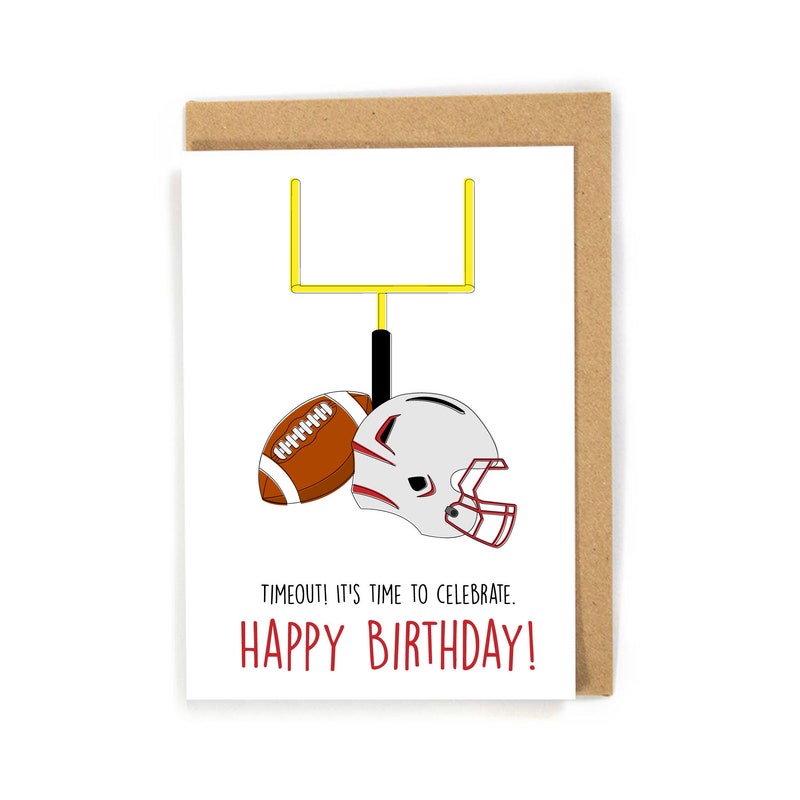 Sons Football Birthday Card - Etsy