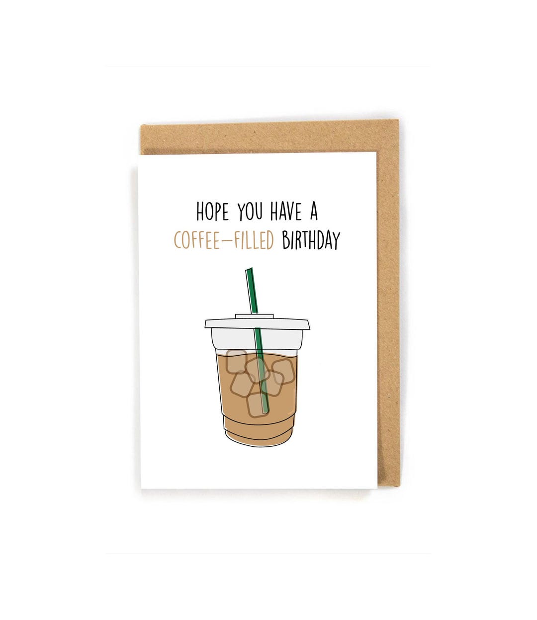 Coffee Birthday Card, Birthday Card for Coffee Lover, Starbucks Lover ...