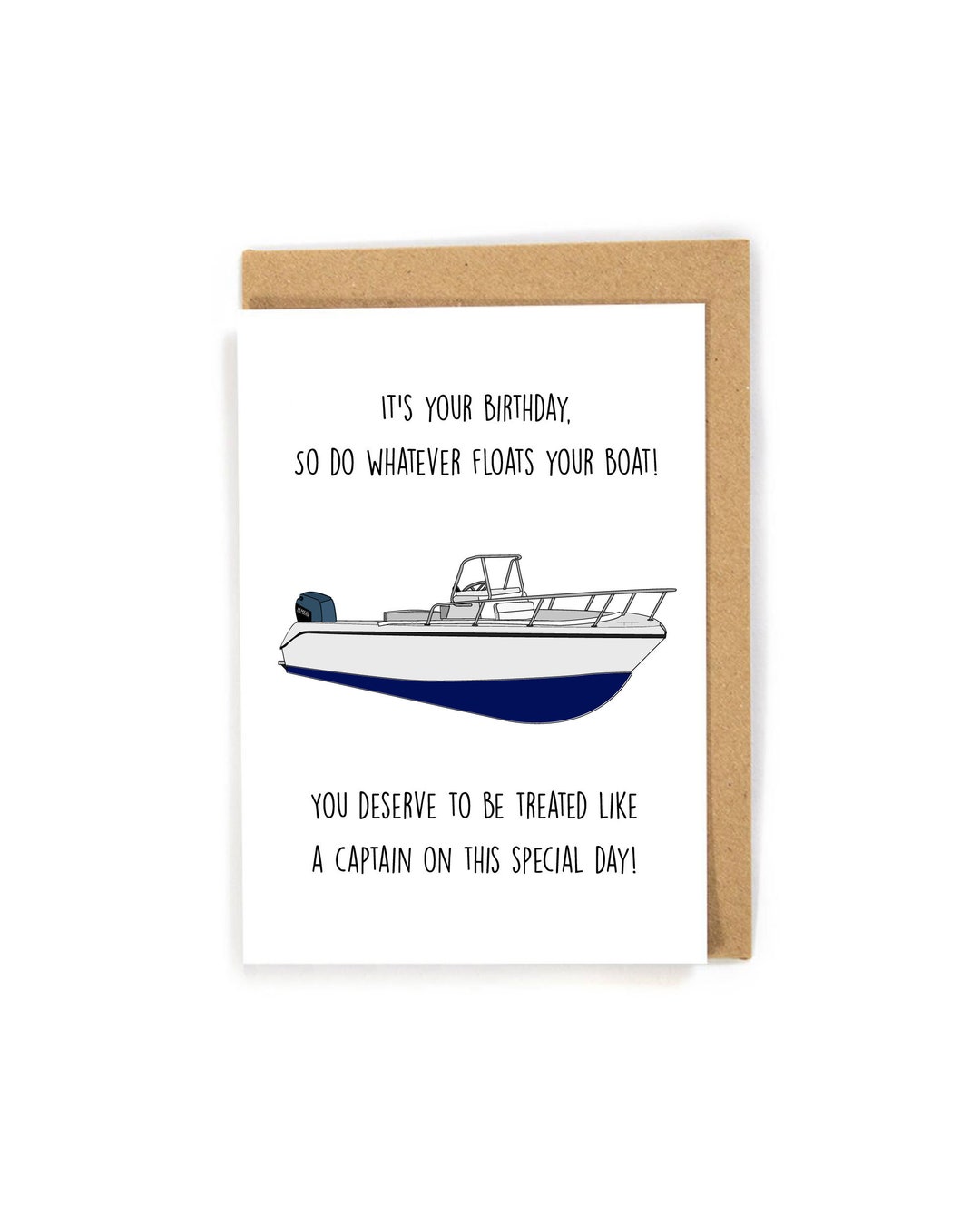 Boat Birthday Card, Birthday Card for Boat Lover, New Boat Card ...