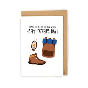 Camping Fathers Day Card, Adventure Fathers Day Card, Hiking Fathers ...